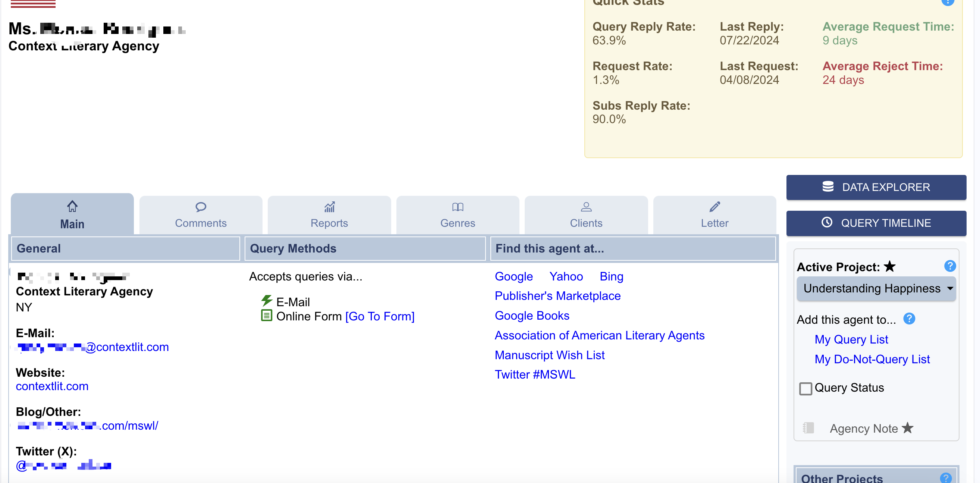 Tracking Agent Queries with QueryTracker - Pen & Keyboard Writers